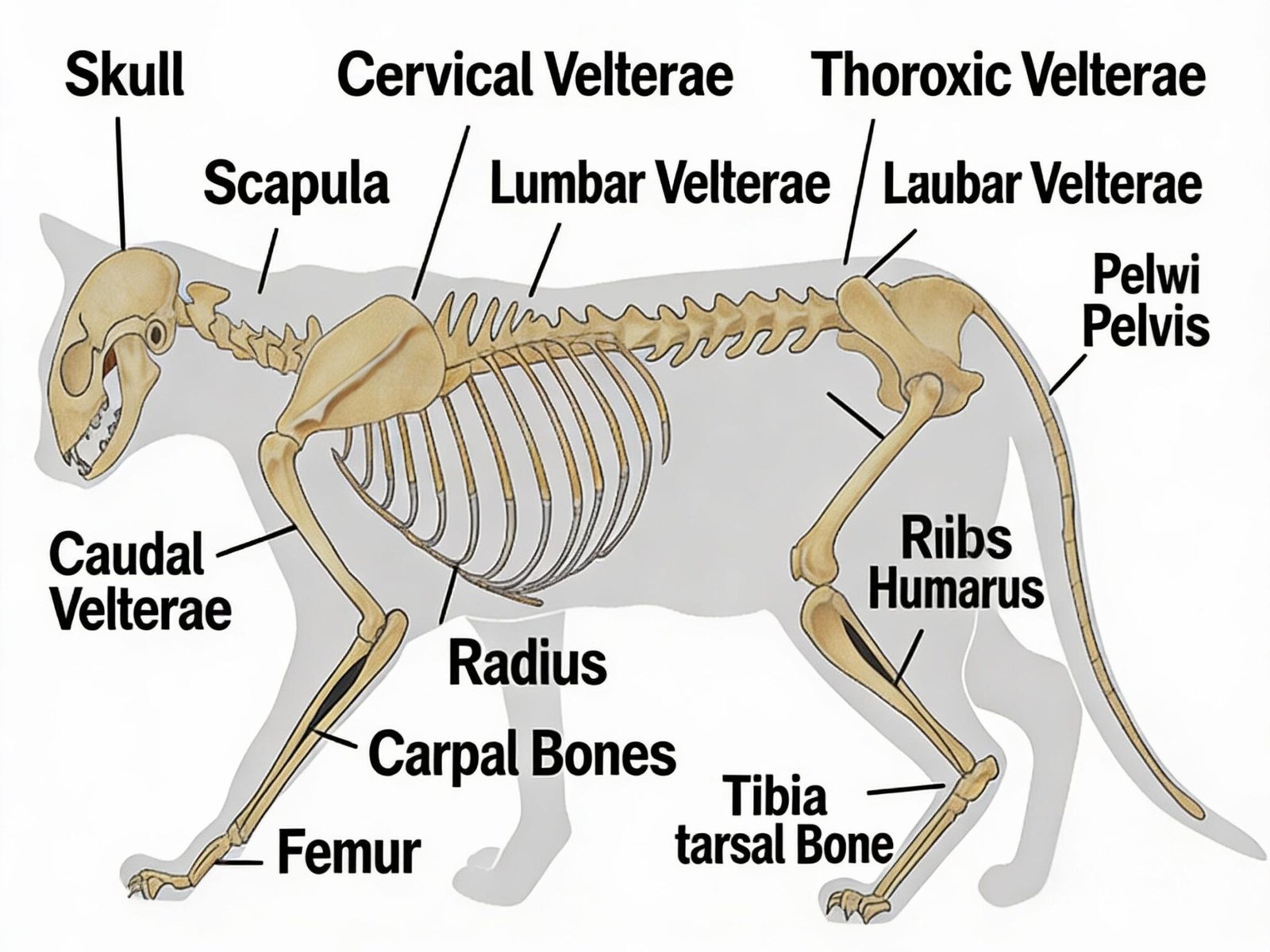 Complete Guide to Cat Skeletal Anatomy – Head & Neck, Torso, Forelimbs ...